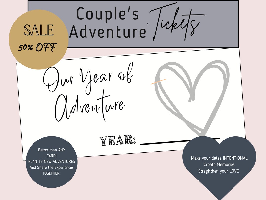 Couple's 12-month Date Night Tickets/coupons - Etsy