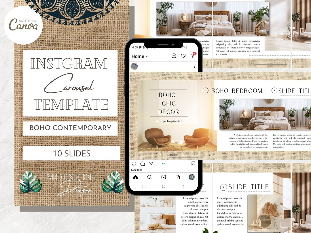 10-slide Instagram Carousel Template Canva | Marketing Contemporary ...