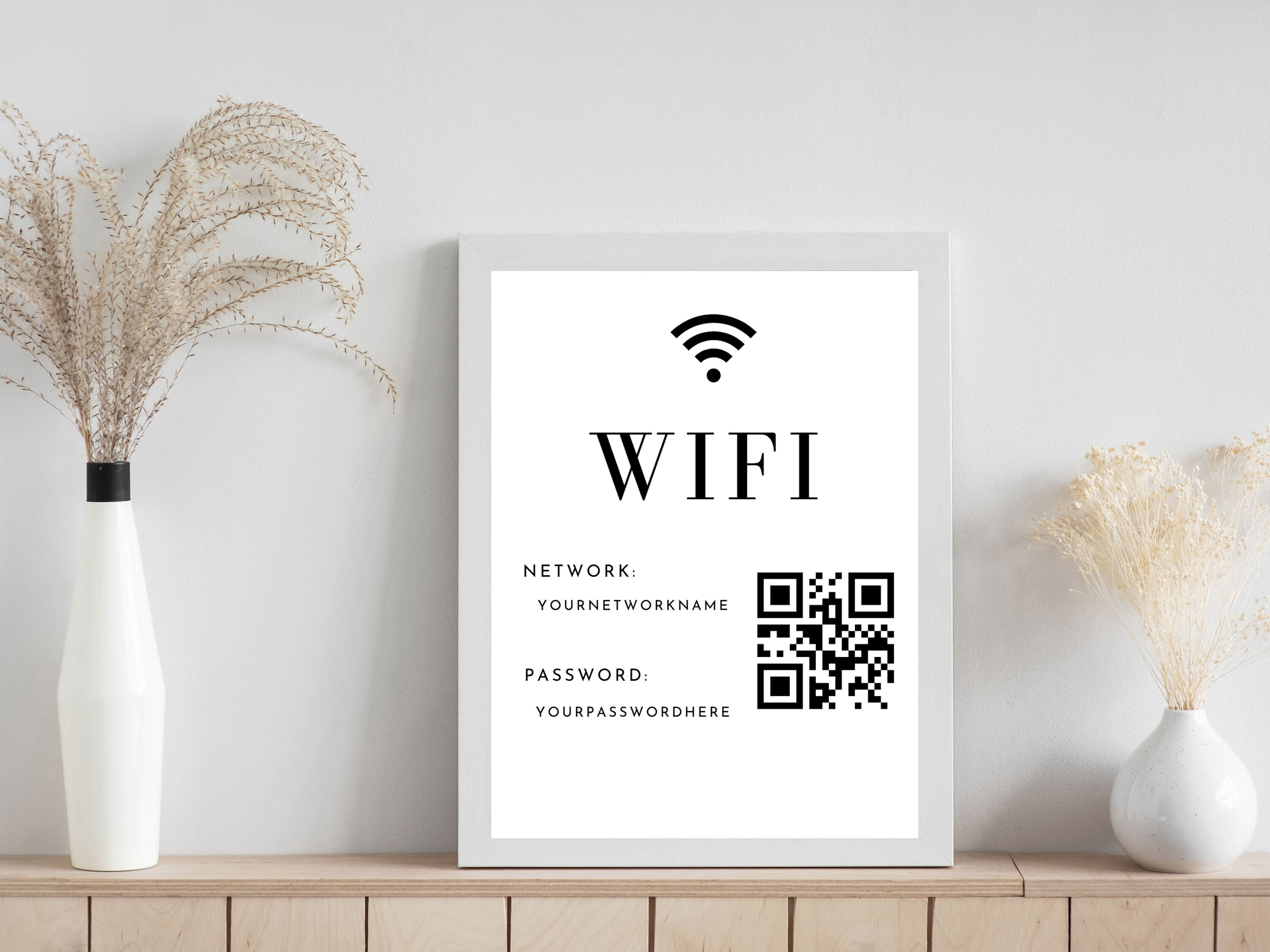Airbnb Wifi Sign Templates | Wifi QR Code | Host Resources, Guest ...