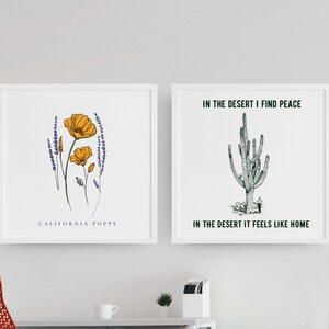 California Poppy Wall Art, Digital Wall Art, Digital Download, Floral ...