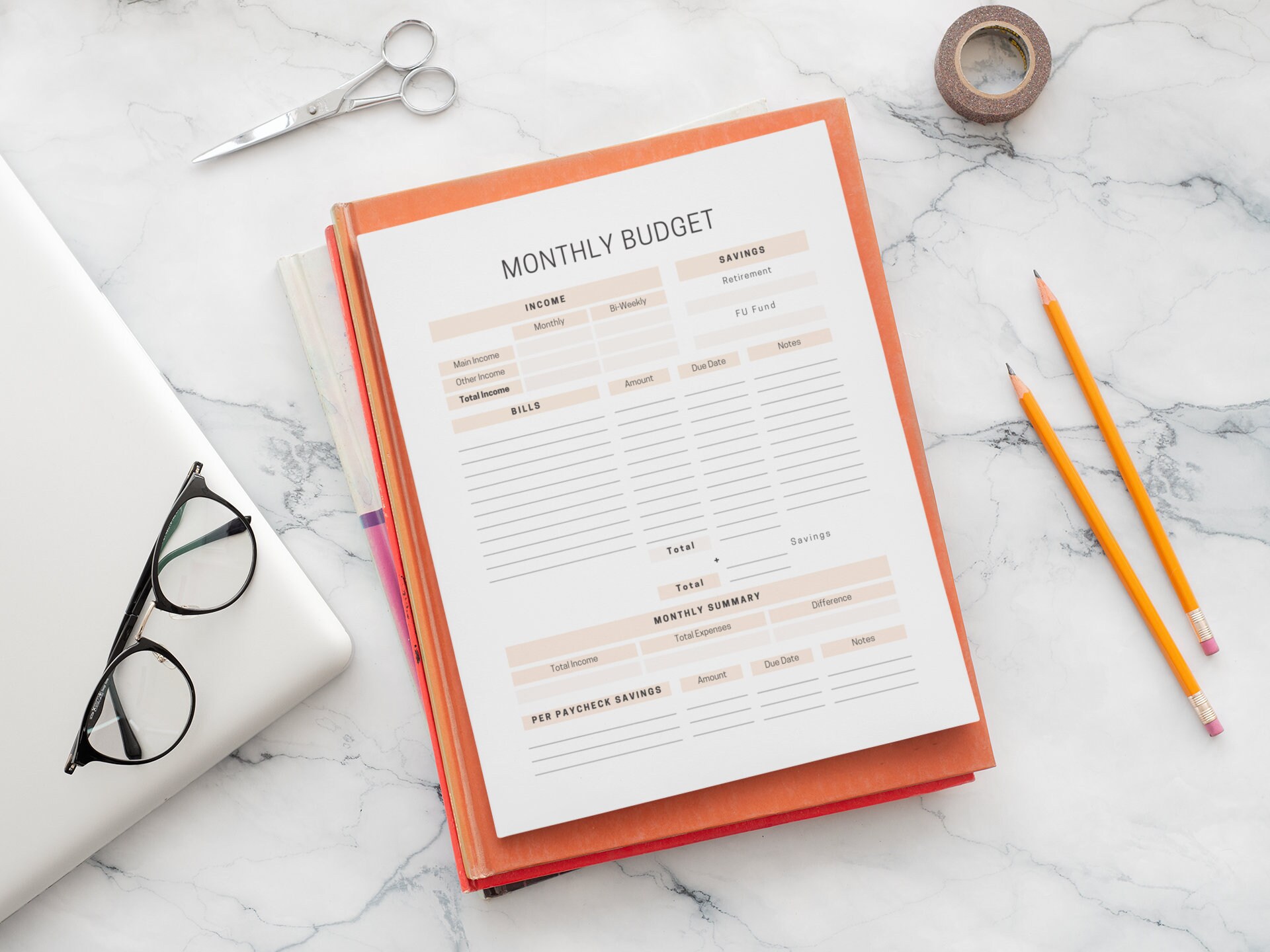 Budget Planner Digital Download, ADHD Budget, iPad Budget Template ...
