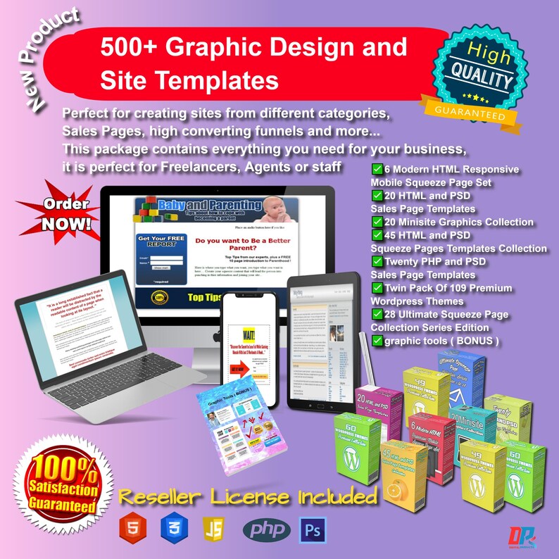 Graphic Design Tools & Site Templates Bundle: Essential Pack for ...