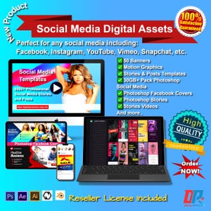 Social Media Graphic Design Templates Bundle Digital Assets (templates ...