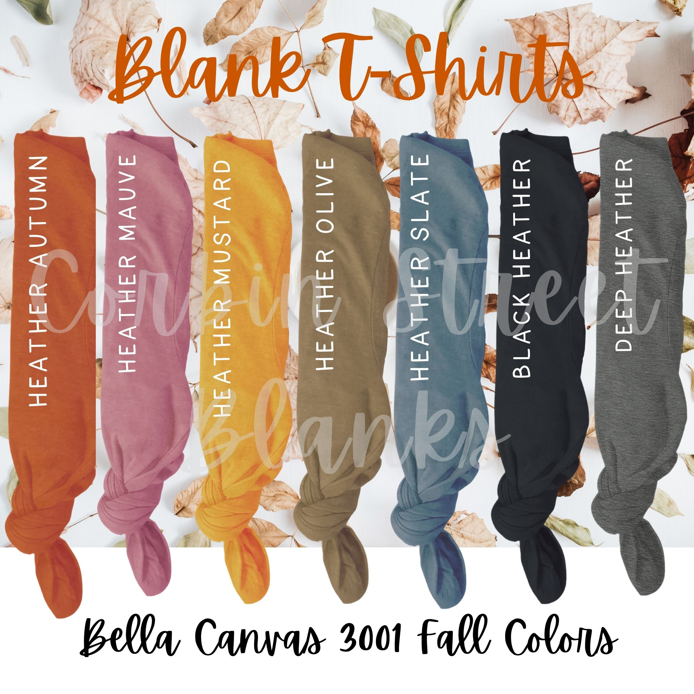 Fall Colors CVC | Heather Collection | Autumn | Blank Bella Canvas 3001CVC | Heather Colors ...