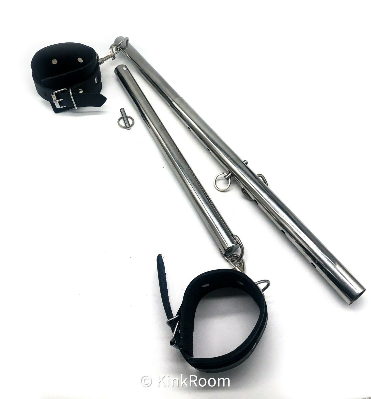 Bondage Restraint Bar Ankle Wrist Cuffs Extendable Leather Adjustable ...