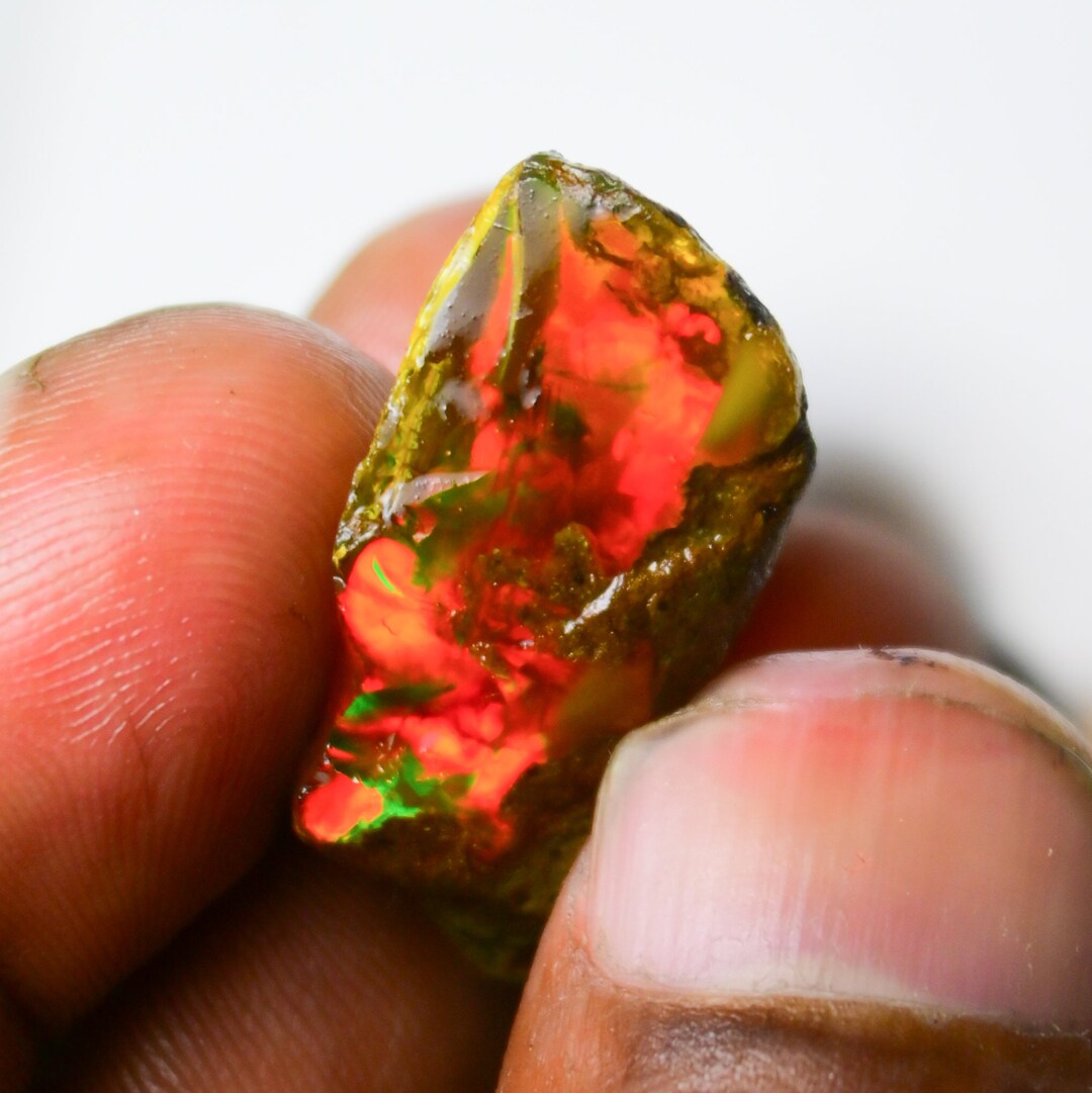 21.50 Carats Natural Opal Rough AAA Grade Ethiopian Welo Opal Raw 32X16 ...