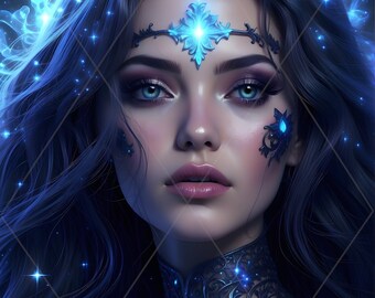 Elestria Out of Space Digital Download, Digital Art Print, Wall Art, AI ...