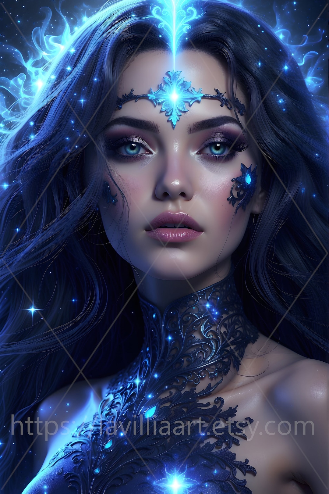 Lyriana Out of Space Digital Download, Digital Art Print, Wall Art, AI ...