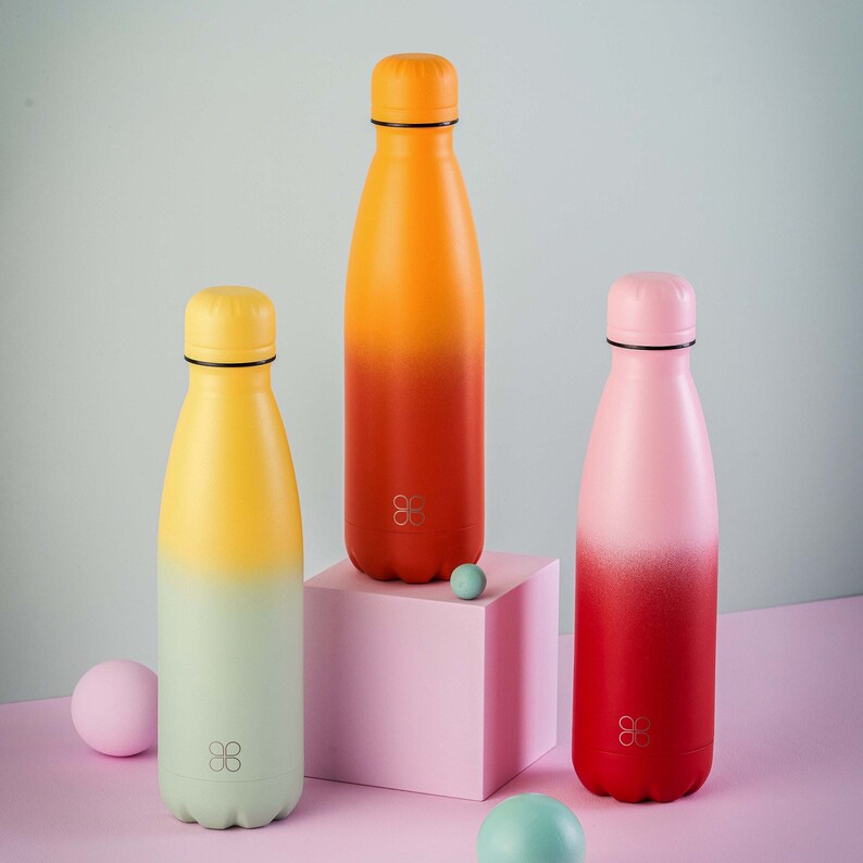 Gradient Water Bottles 500ml Stainless Steel Reusable Eco Friendly ...