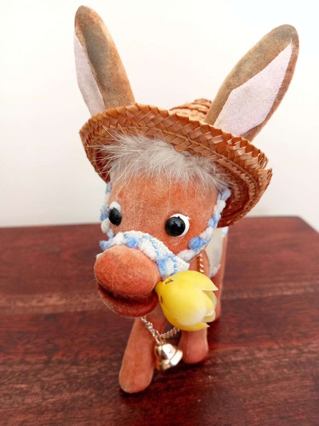 1970s/80s Vintage Kitsch Mexican Souvenir Donkey With Straw Sombrero ...