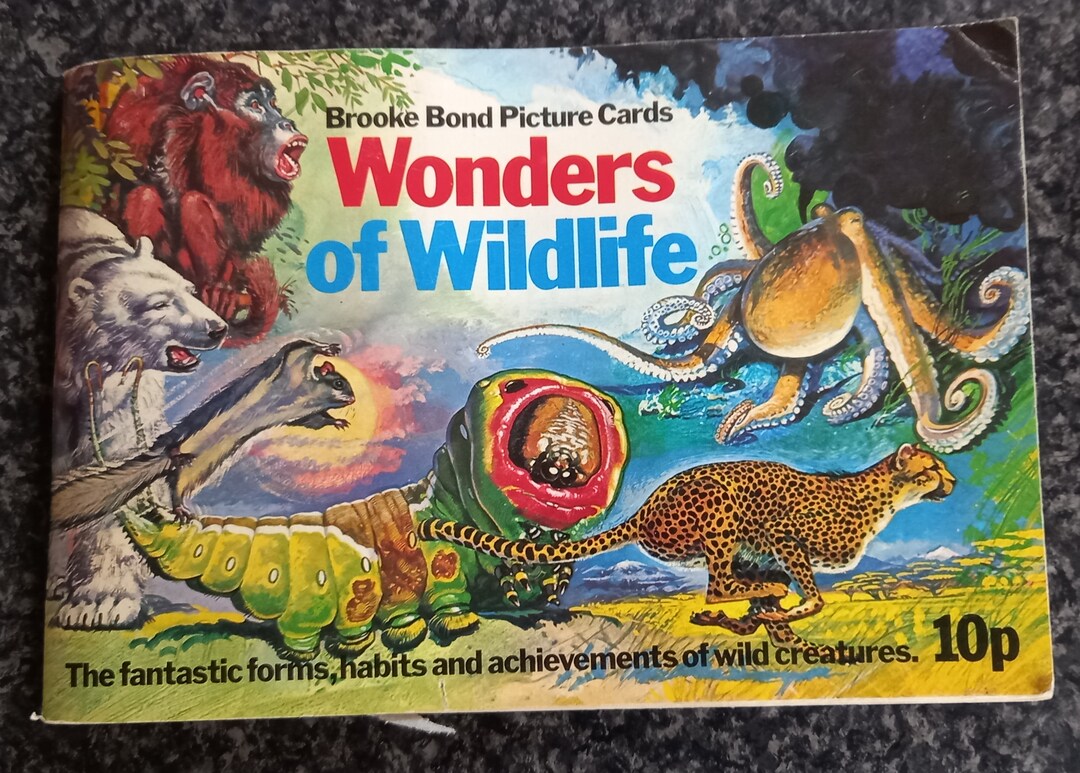 Brooke Bond Picture Cards Wonders of Wildlife. Complete Set in Album ...