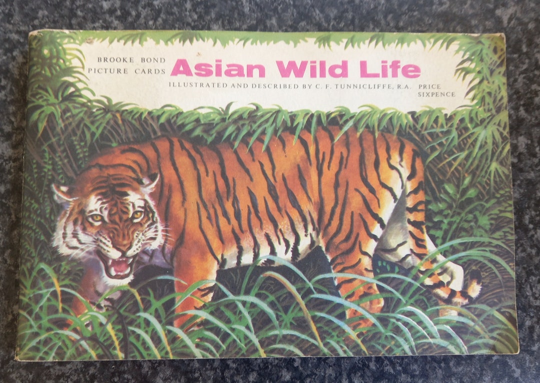 Brooke Bond Picture Cards. Asian Wild Life. Complete Set Official Album ...