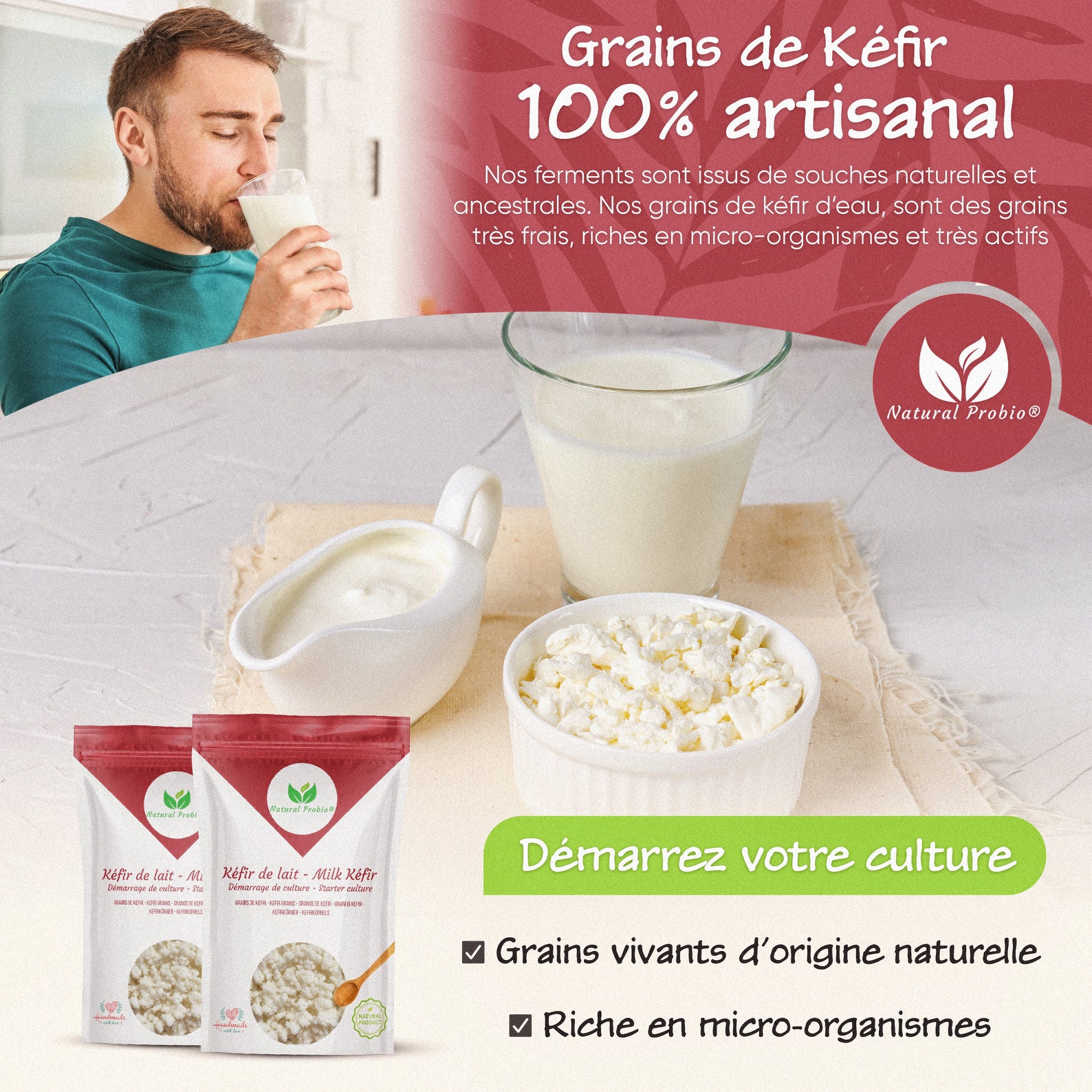 Milk Kefir Grains Starter Kit - Complete Recipe Included - Etsy