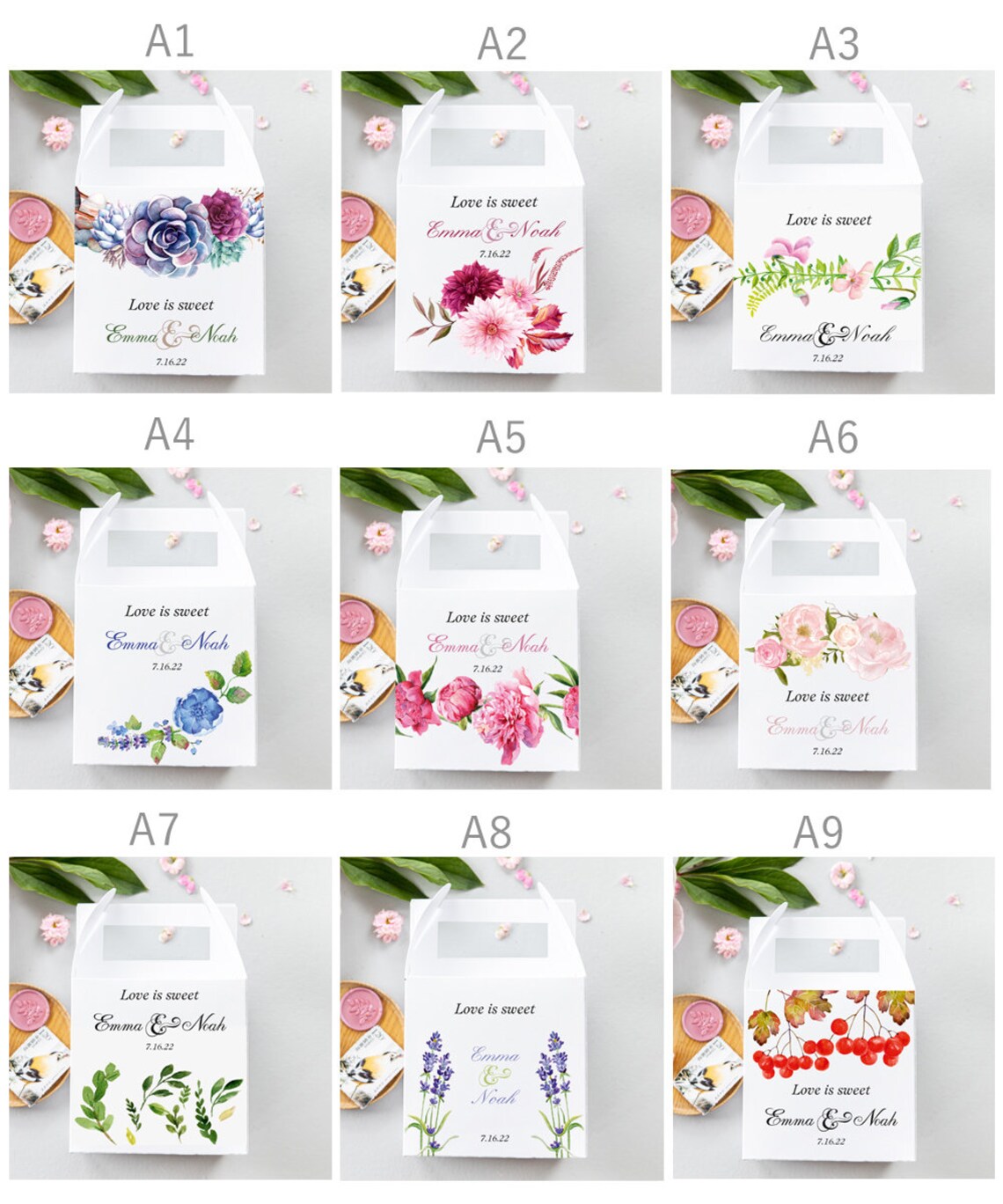 Boho Wedding Favor Boxes for Guests With Names Bridal Shower - Etsy