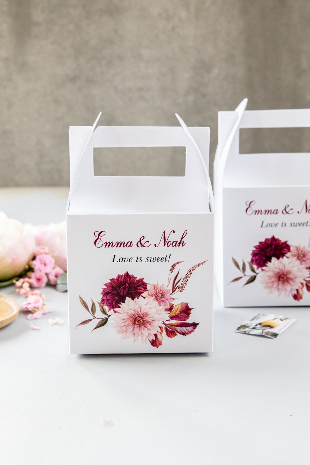 Boho Wedding Favor Boxes for Guests With Names Bridal Shower - Etsy