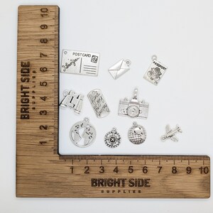 10 Assorted Travel Charms, Find Joy in the Journey Charms, Holiday ...