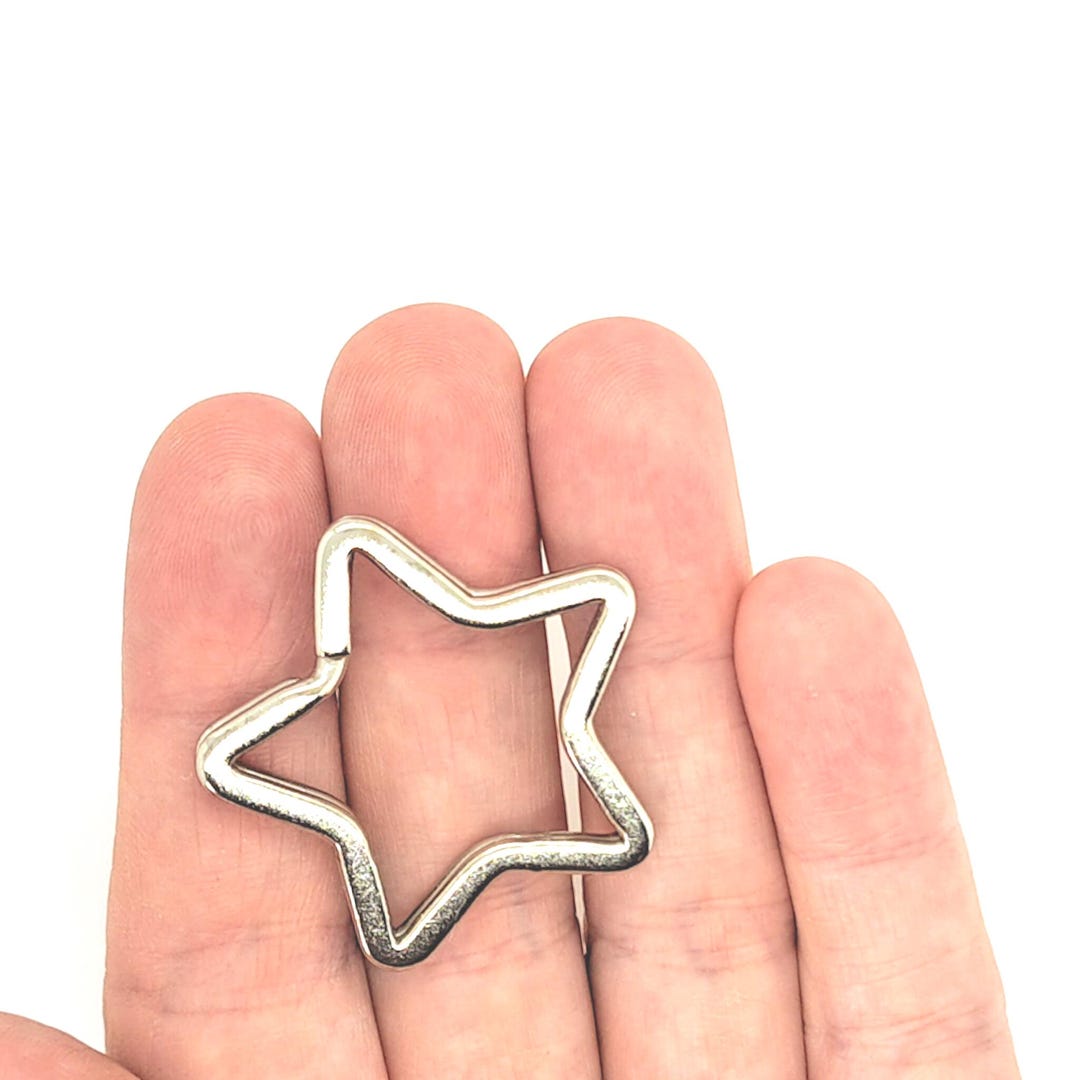 3 Star Split Rings, Split Keyring, Split Ring for Keychain, Keyring ...