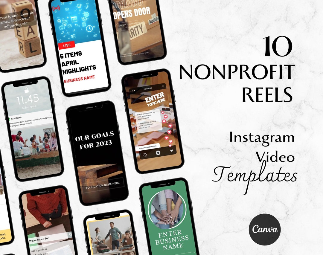Nonprofit Instagram Reels Video Templates | Canva (digital Download) - Etsy