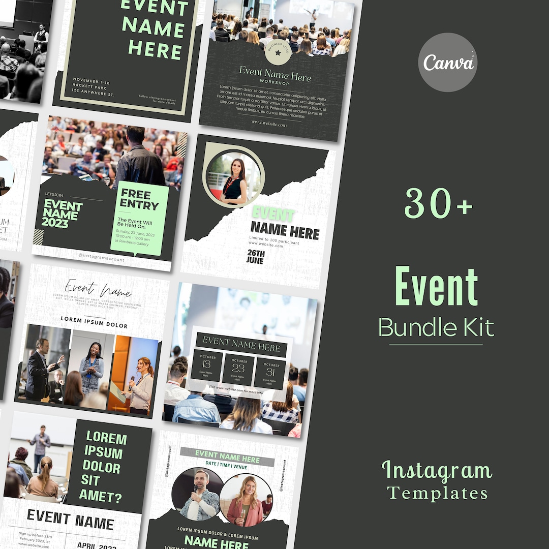 Event Instagram Templates | Post & Story Kit | Business Event Instagram ...