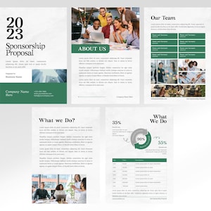 Sponsorship Proposal Templates | Editable Canva (PDF) - Etsy