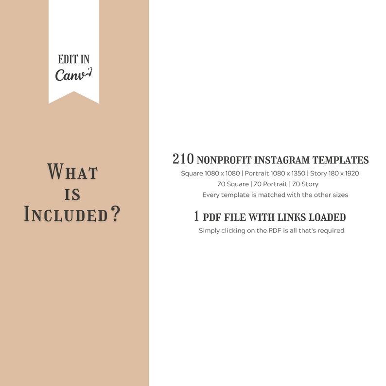 Nonprofit Instagram Templates | 70 Post & Story Layouts (PDF) - Etsy