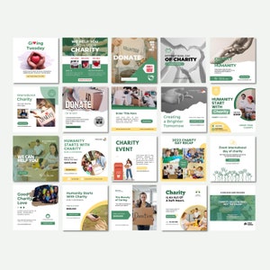 Charity & Donation Instagram Post Templates | Giving Tuesday Templates ...