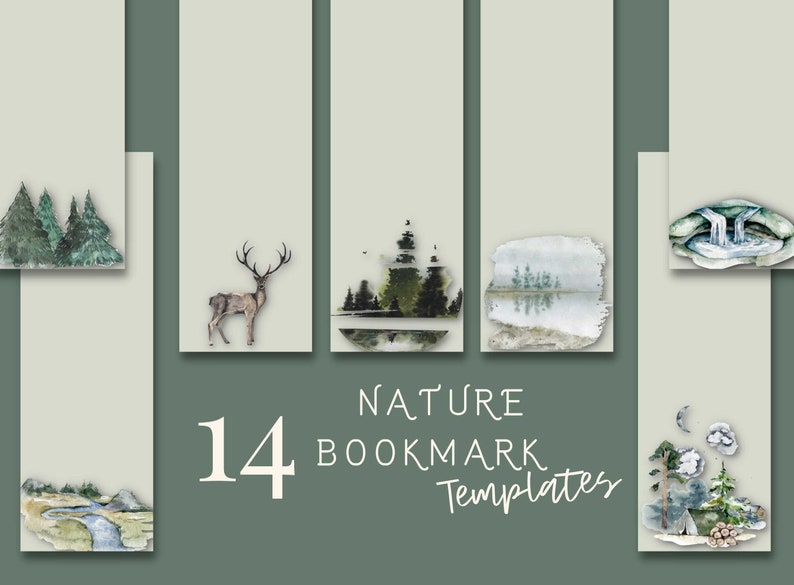 Nature Bookmark Templates | Printable Bookmark Templates | Editable ...