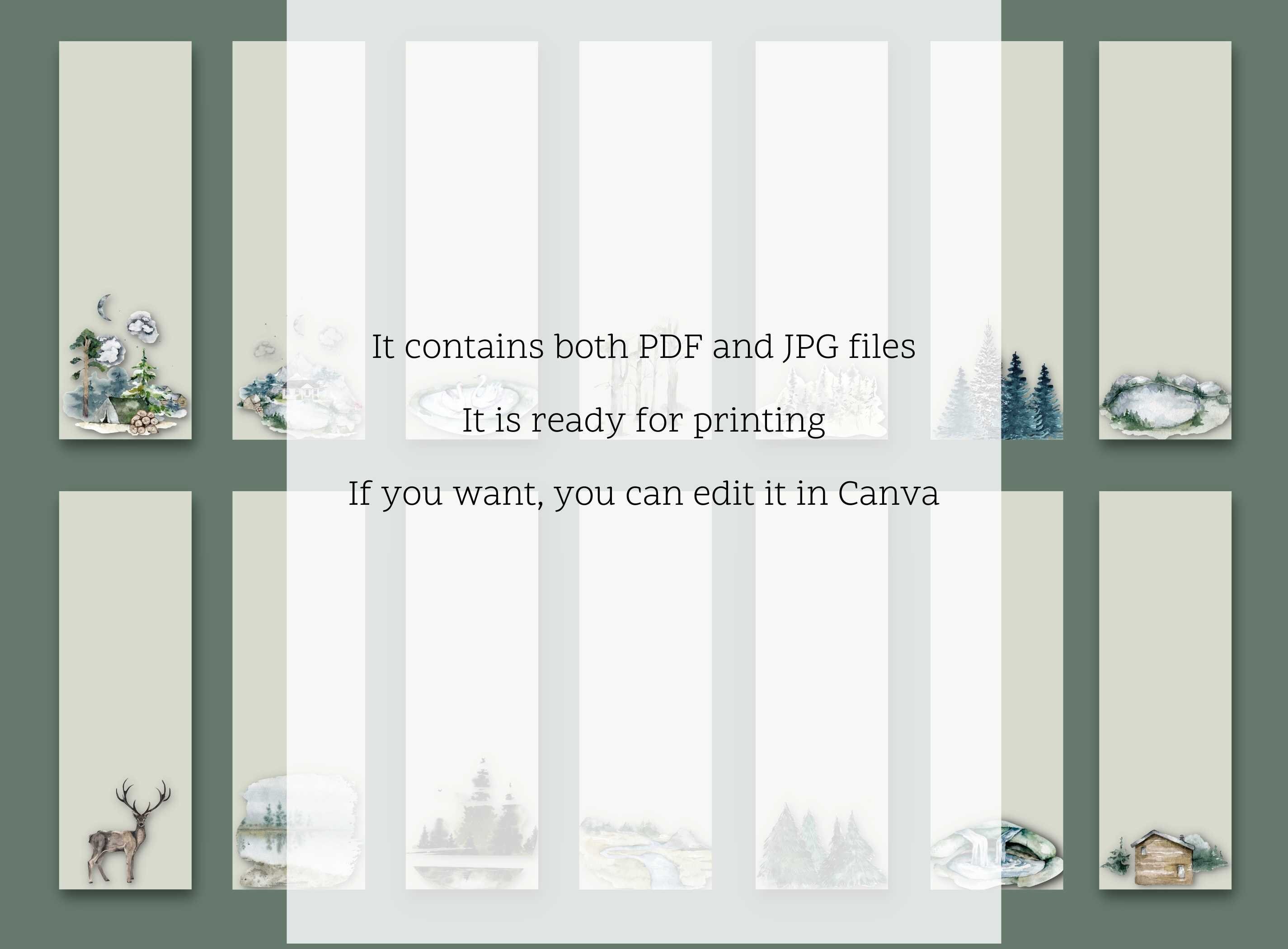 Nature Bookmark Templates | Printable Bookmark Templates | Editable ...