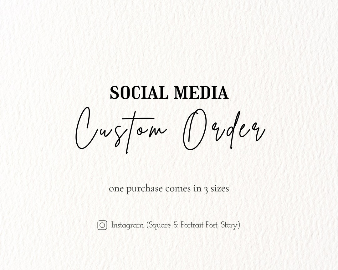 Custom Order for Social Media | Custom Order | Social Media Content ...