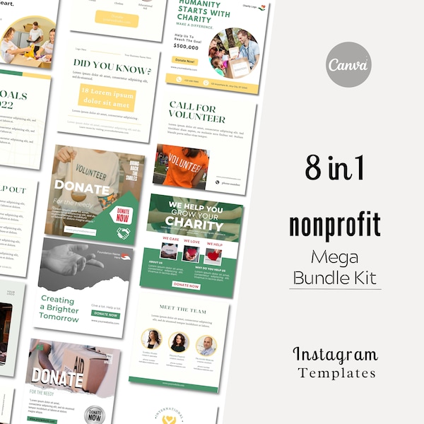 Charity & Donation Instagram Post Templates Giving Tuesday Templates ...