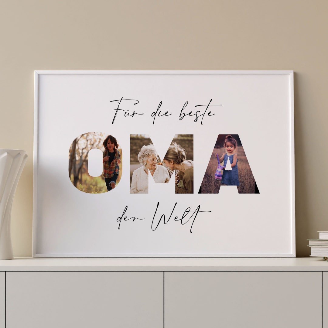 Personalized GRANDMA Photo Poster, Gift for Grandma Personalized ...