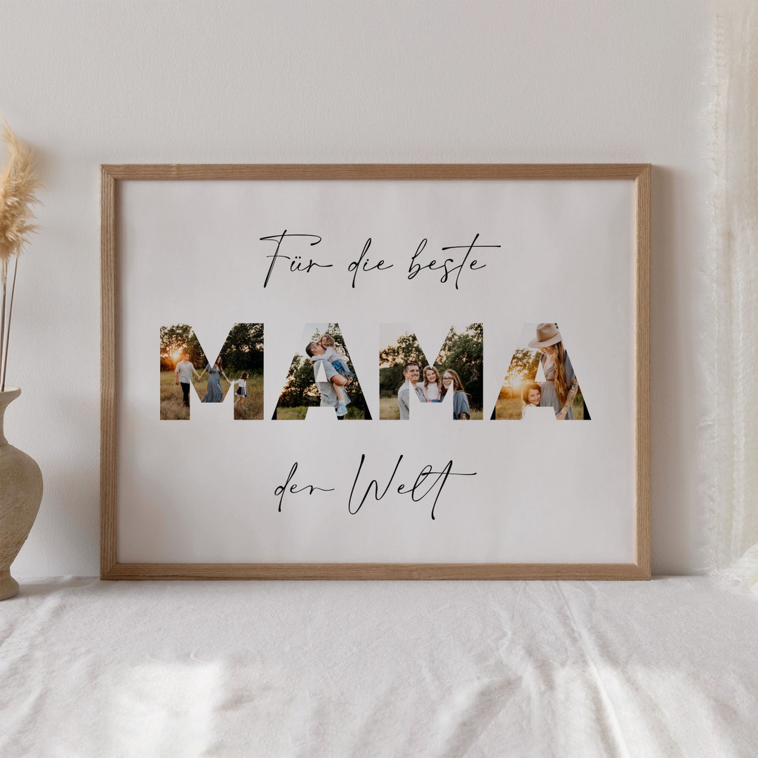 Personalisiertes MAMA Foto Poster, Geschenk für Mama personalisiert ...