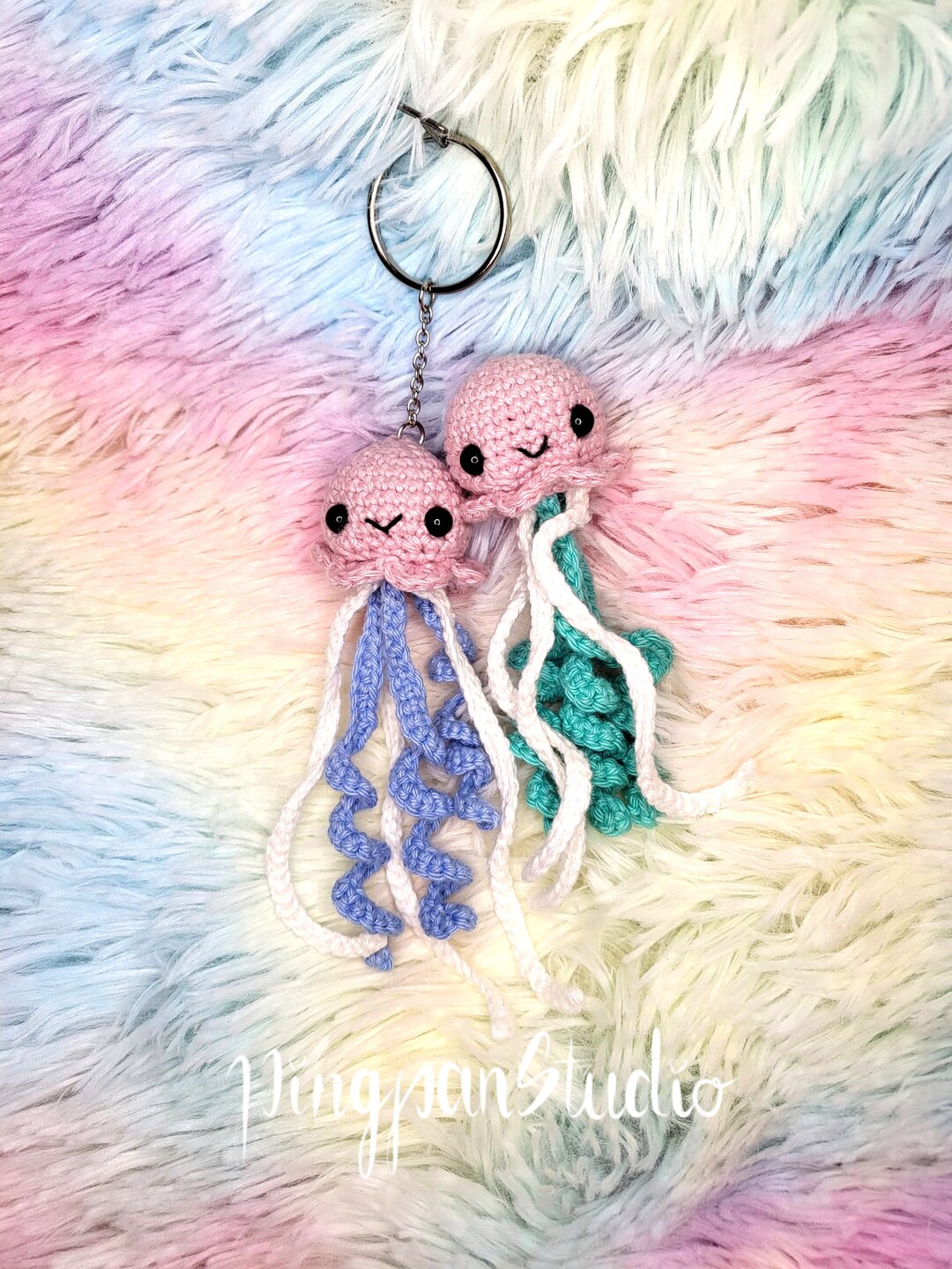 Jello /cute Kawaii Jellyfish Keychain/ Jellyfish Keychain Bag Charm - Etsy