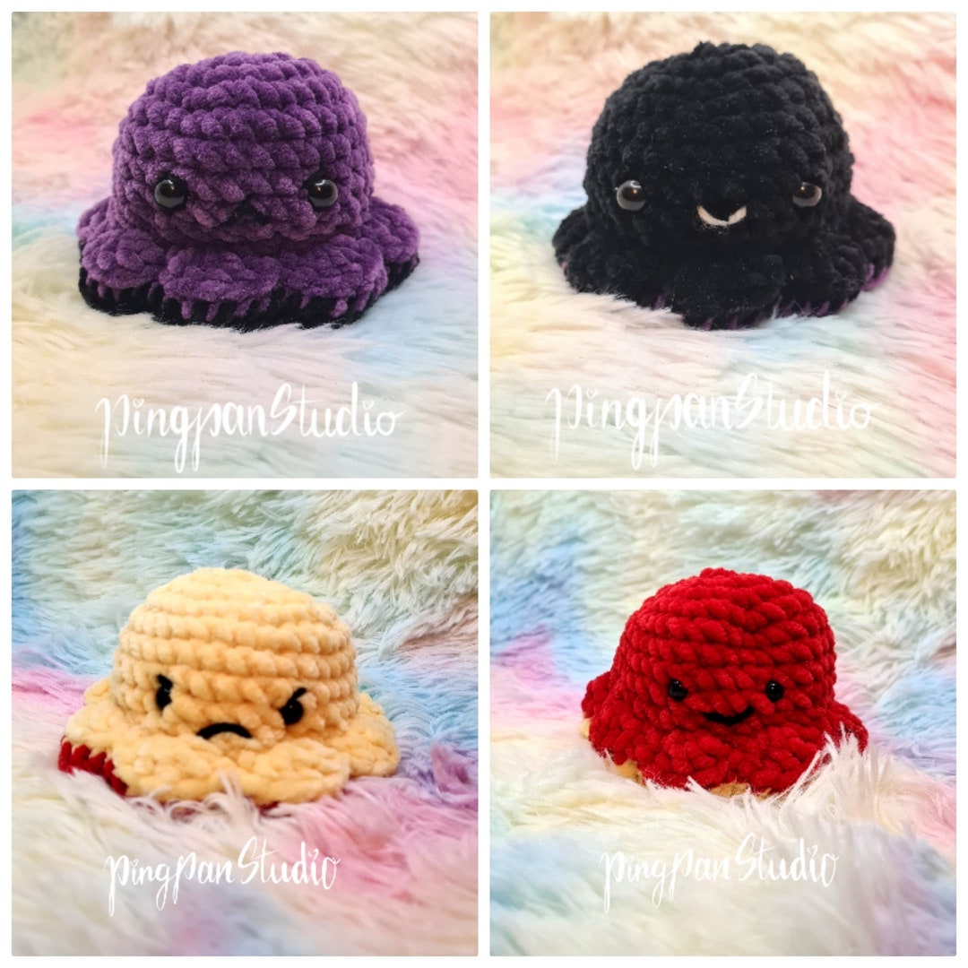 Reversible Octopus Moody / Crochet Animal Moody Reversible - Etsy