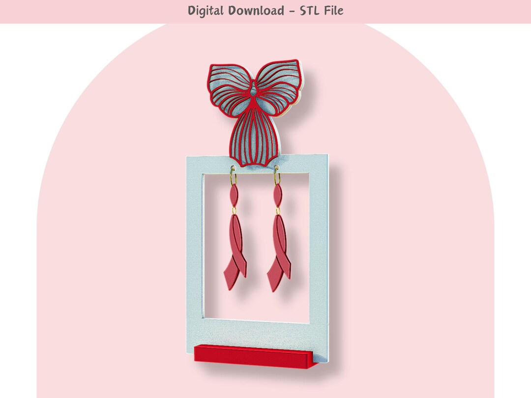 Minimalist Bow Earring Stand – STL File for 3D Printing - Etsy