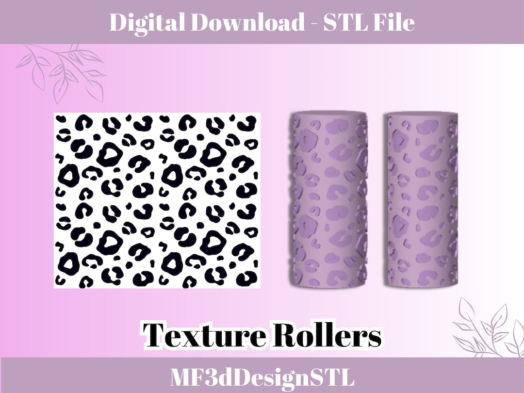 Leopard Print Texture Roller STL File: Polymer Clay & Cookie DIY ...