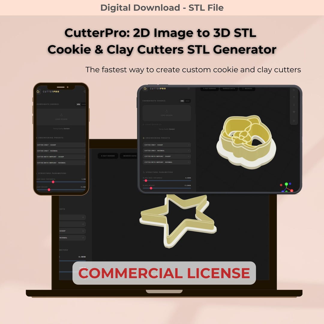 Cookie Cutter STL Generator | Custom Maker Tool | Lifetime Access ...