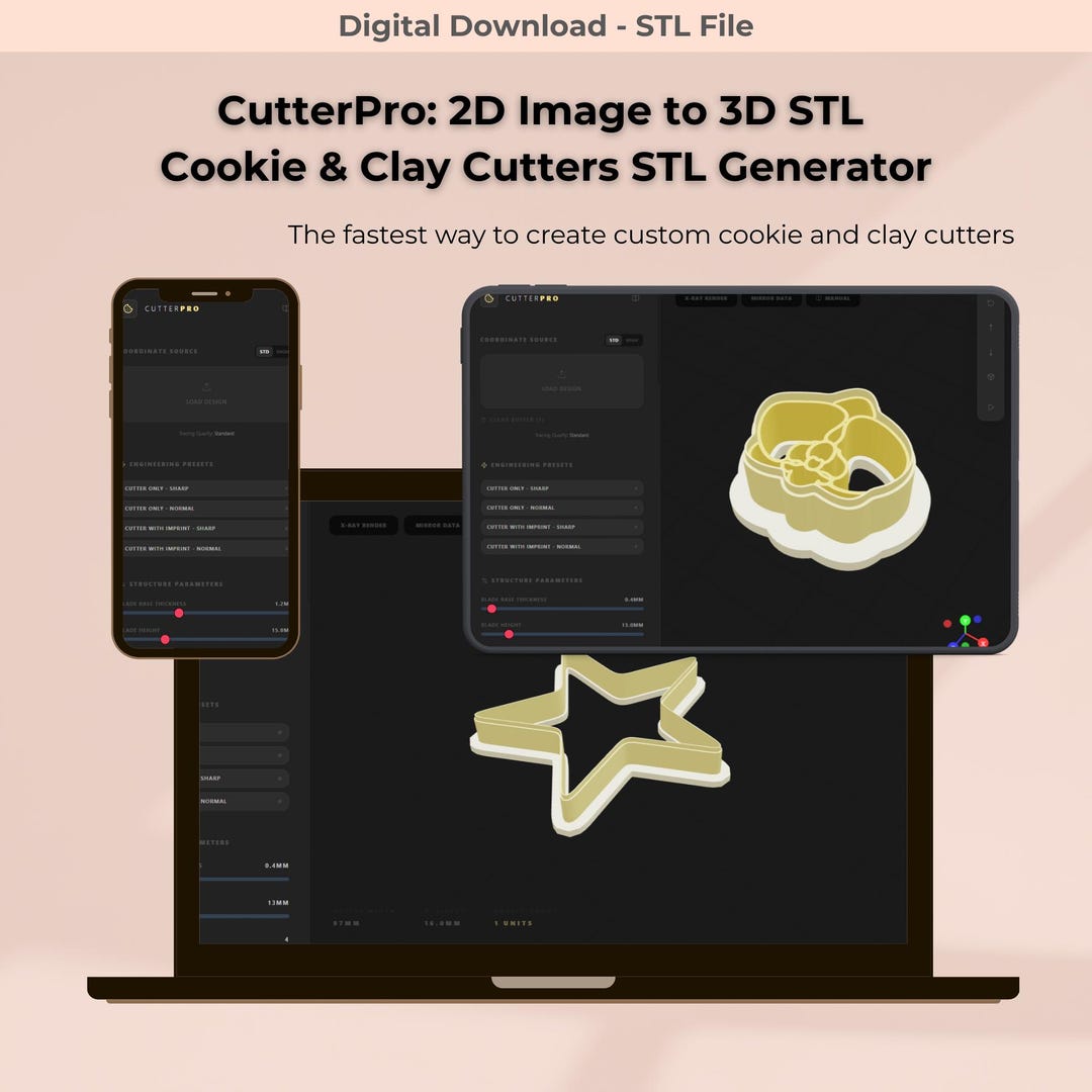 Cookie Cutter STL Generator | Custom Maker Tool | Lifetime Access - Etsy