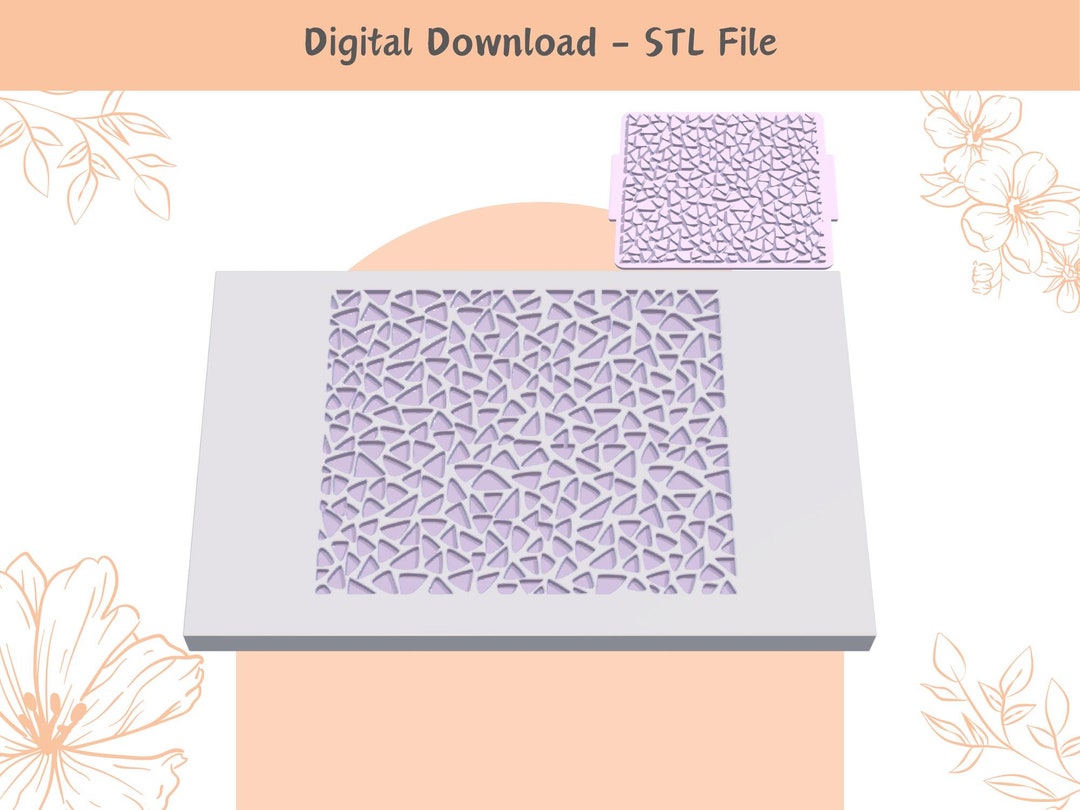 Triangle Texture Mat: Clay Embossing Stamp STL File (digital Download ...