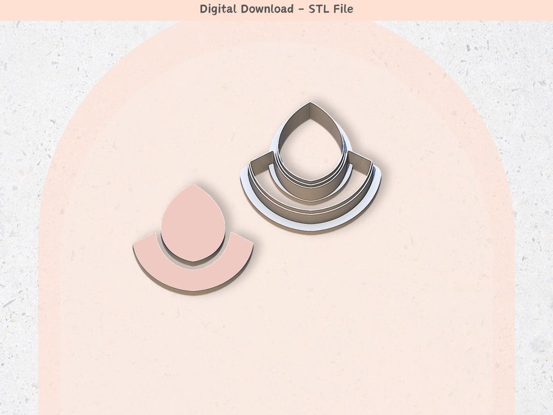 Minimalist Clay Cutter STL File: Polymer Clay Jewelry, Cookie Designs ...