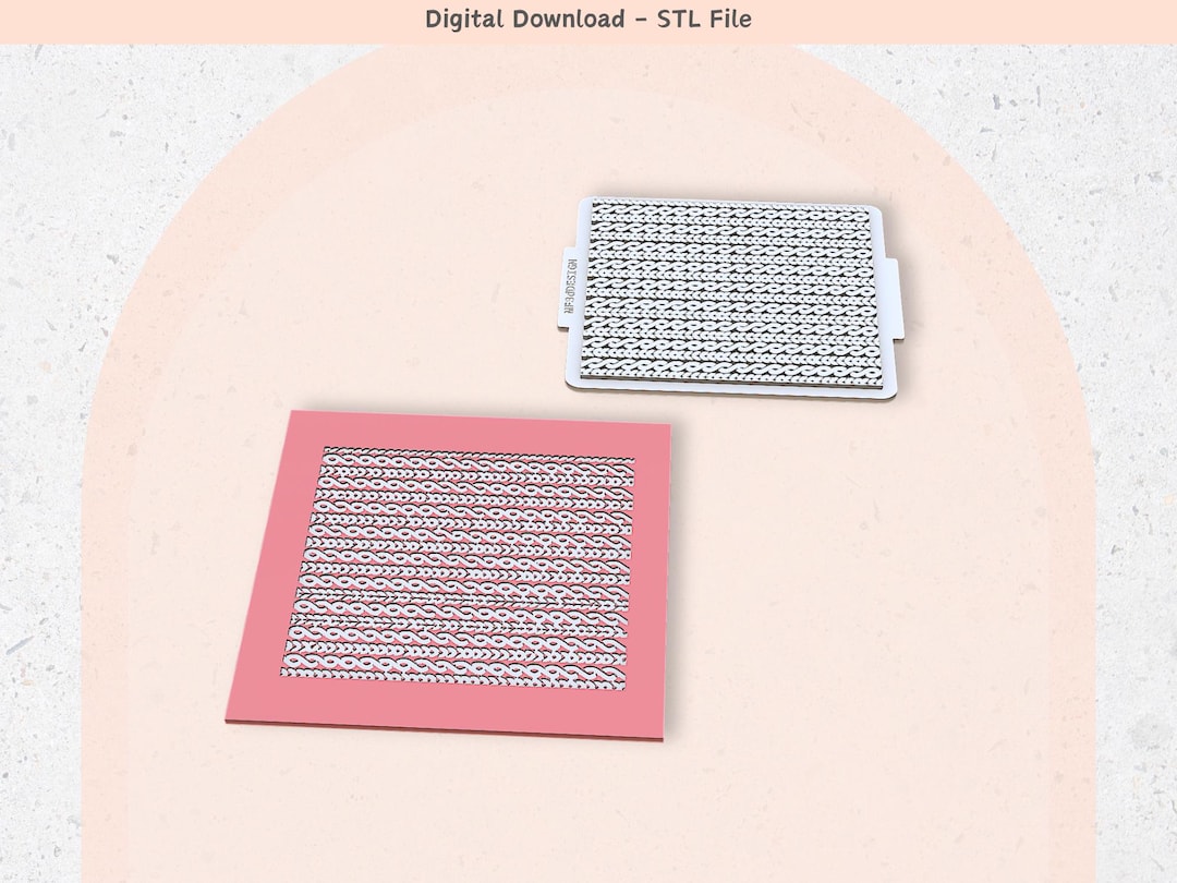 Braid Texture Mat: Clay Embossing Stamp STL File (digital Download) - Etsy