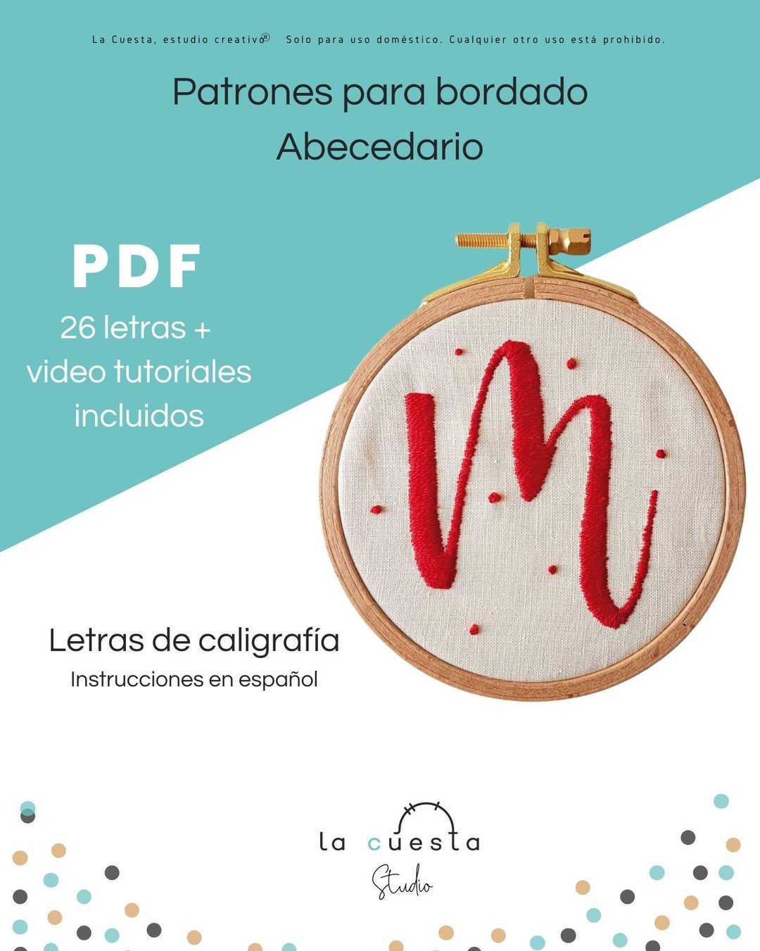 Patrones De Bordado En PDF Para Bordar Letras a Mano Para Principiantes ...