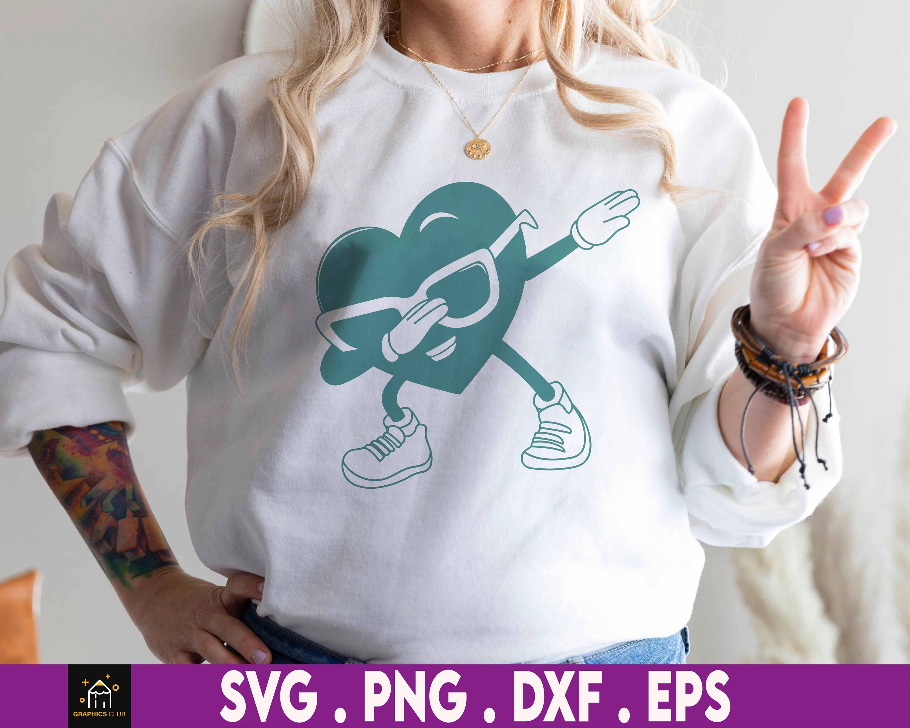 Cool Dabbing Heart Svg Dabbing Lover Svg Heart Svg Couple - Etsy