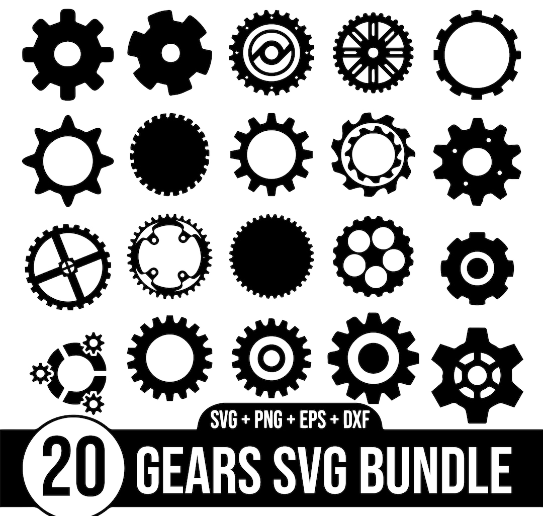 Gears SVG Bundle Cogs and Gears Svg Gears PNG Gears Clipart Metal Gears ...