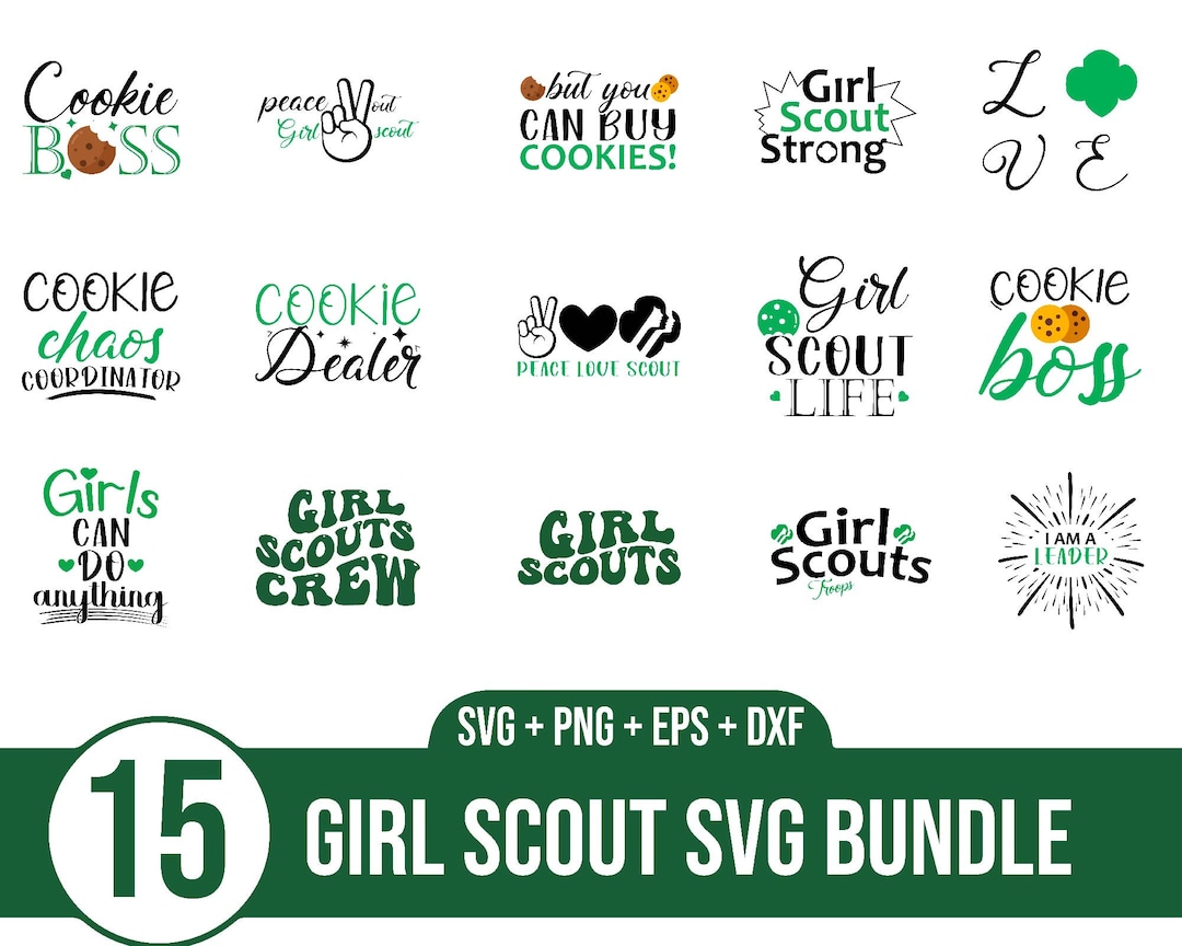 Girl Scout SVG Bundle, Girl Scout Sayings Logo, Girl Scout PNG SVG ...
