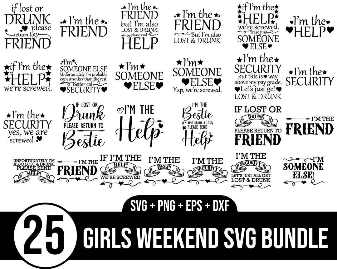 Girls Weekend Svg Bundle, Girls Weekend, Girls Drinking Party SVG ...