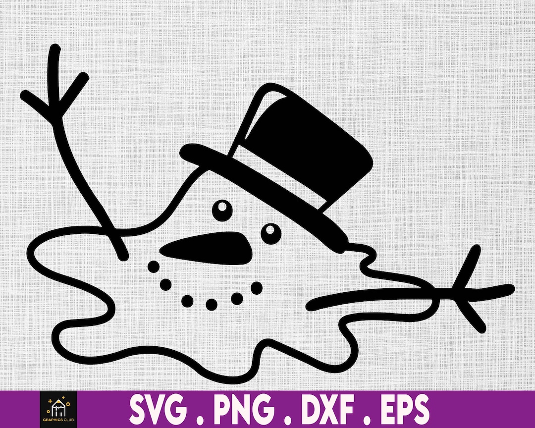 Melting Snowman Svg, Melted Snowman, Melting Snowman Clipart, Instant ...