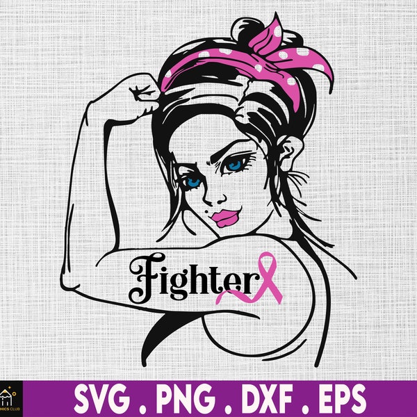 Rosie the Riveter Breast Cancer Svg - Etsy