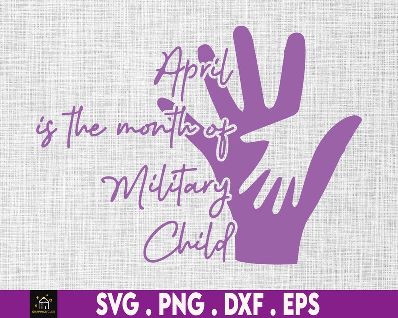 April is the Month of Military Child Svg Purple Up Veteran - Etsy
