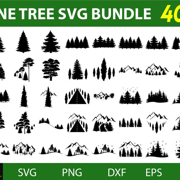 Tree Line Svg - Etsy